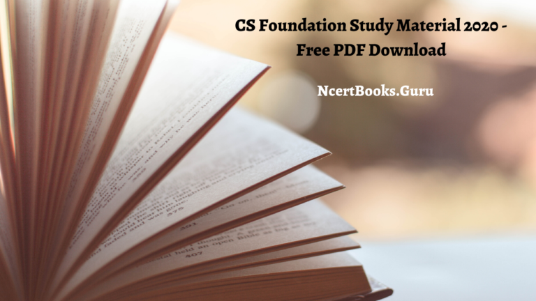 Download CS Foundation Study Material & Recommended Books in PDF