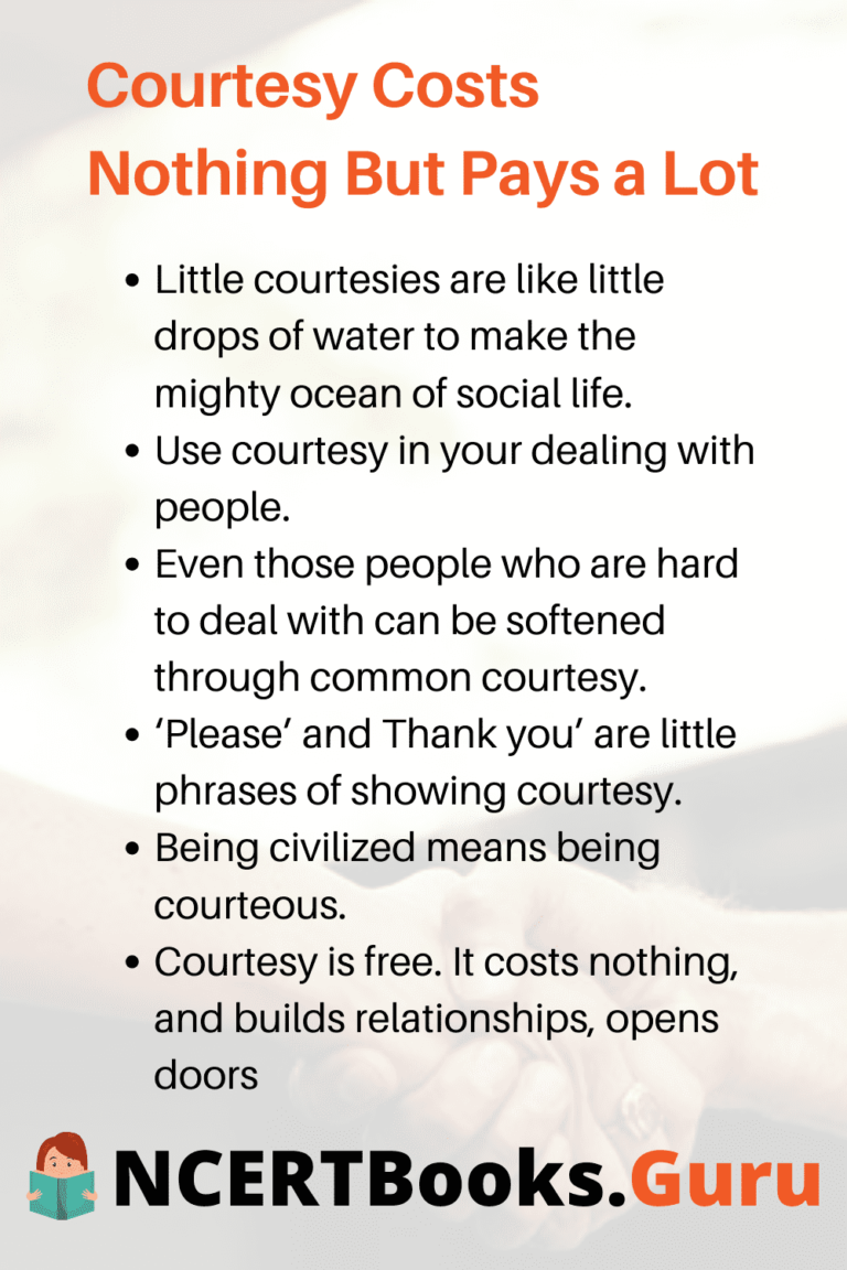 Courtesy Costs Nothing but Pays a Lot Essay for Students & Children