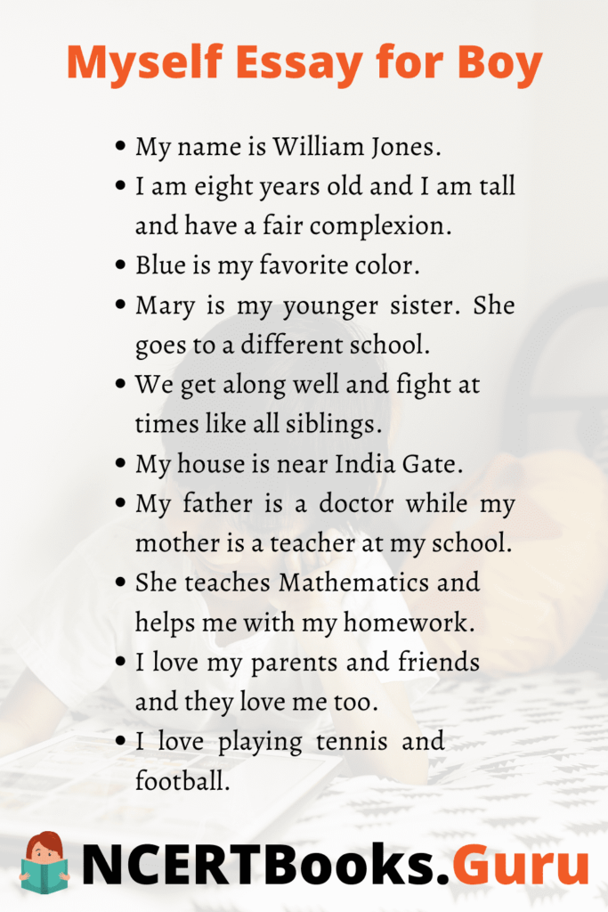 Myself Essay For Boy 200 Words For Kids Students In English