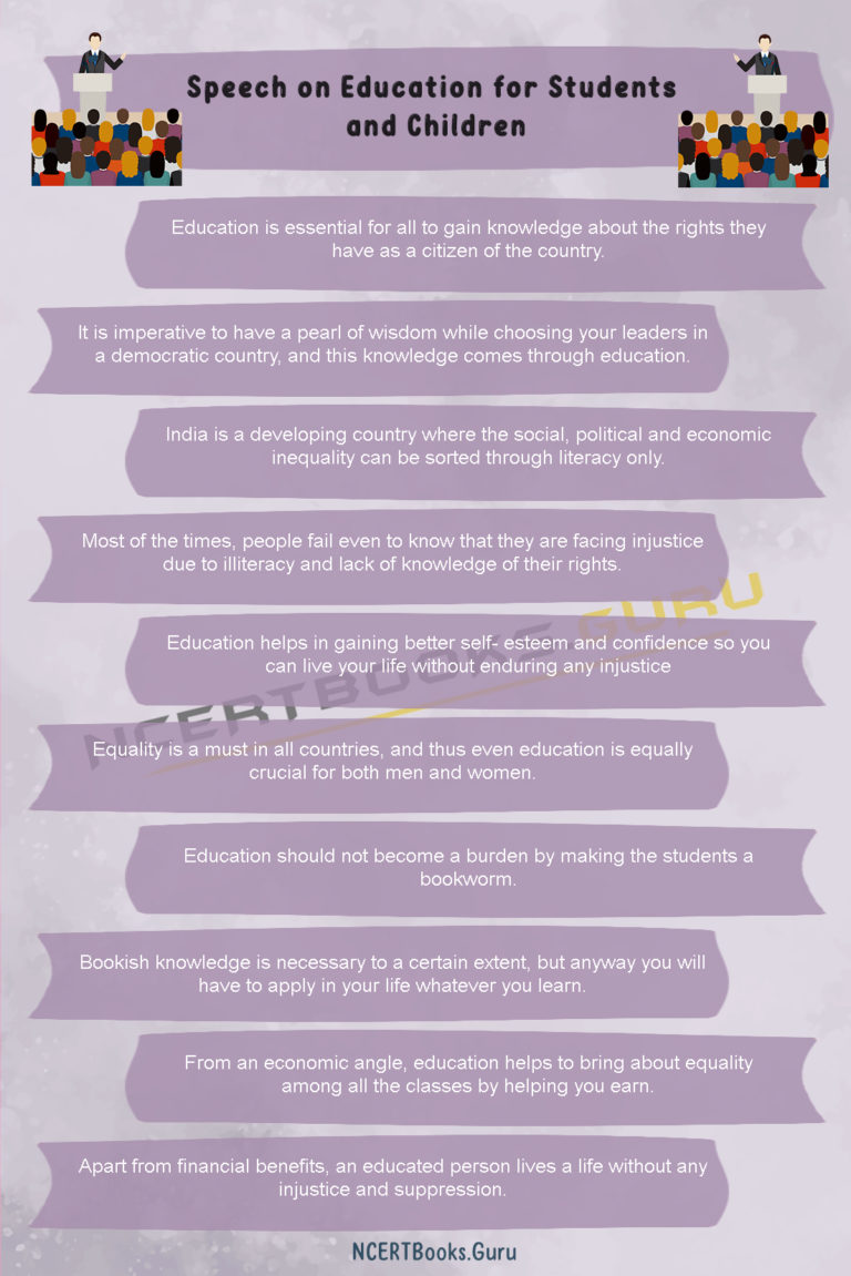 Education Speech | Speech on Education for Students and Children in ...
