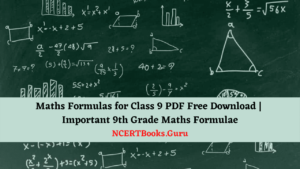 Maths Formulas for Class 9 | Download All 9th Class Math Formulae