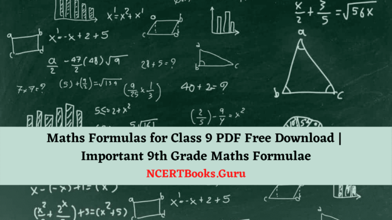Maths Formulas for Class 9 | Download All 9th Class Math Formulae