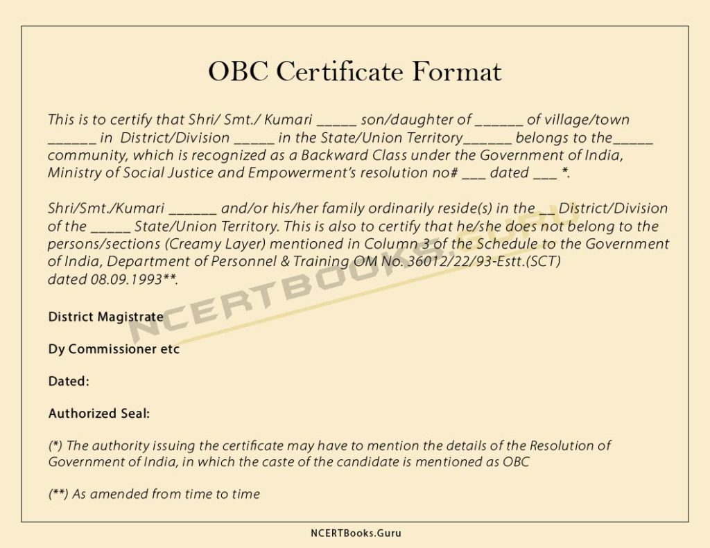 Obc Certificate Format How To Apply Documents Require - vrogue.co Obc Certificate Format How To Apply Documents Require - vrogue.co