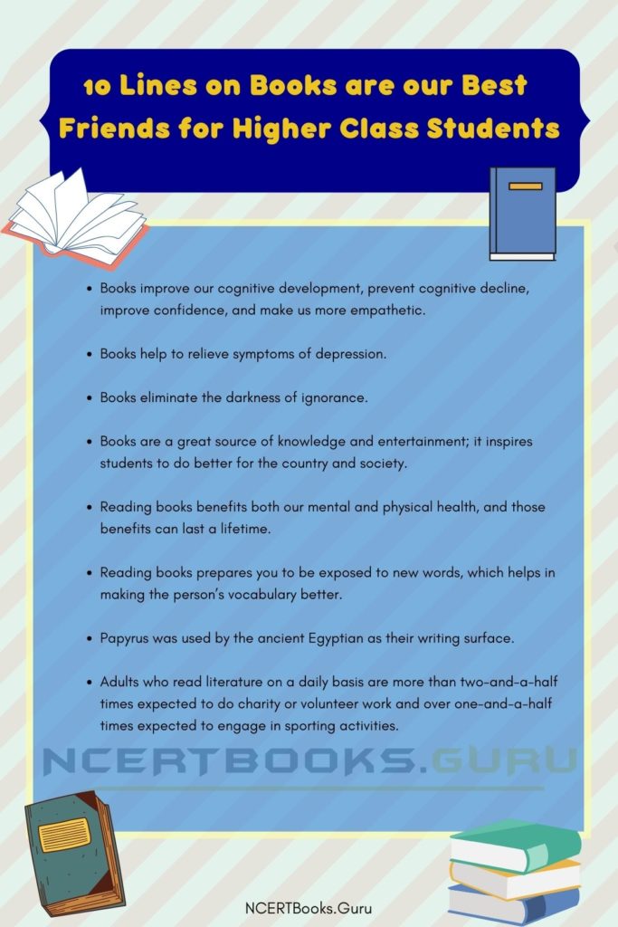 10 Lines on Books are our Best Friends for Students and Children in ...