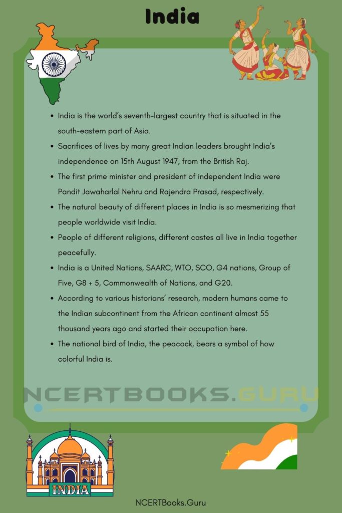 10 Lines on India for Students and Children in English - NCERT Books