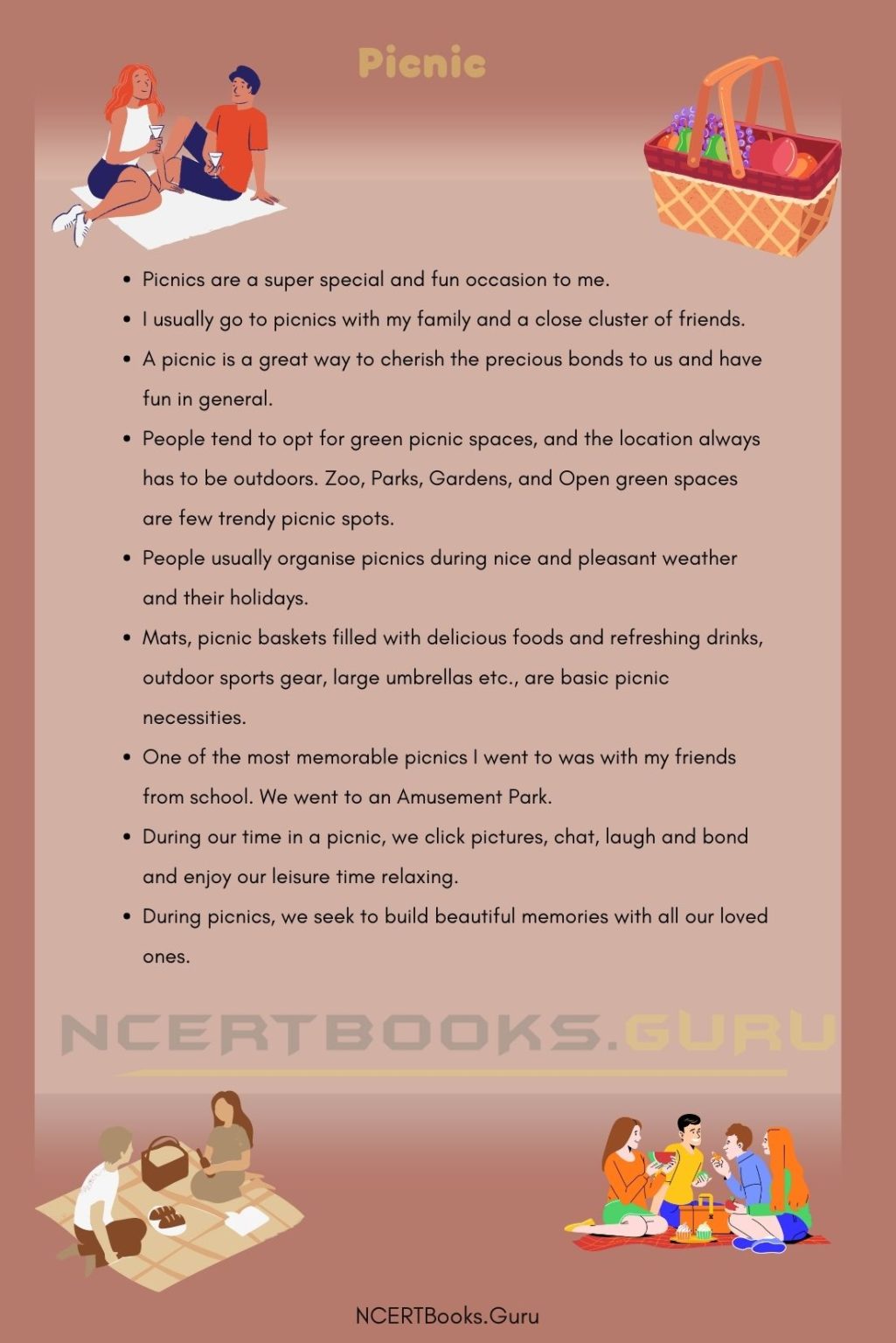 10 Lines on Picnic for Students and Children in English - NCERT Books