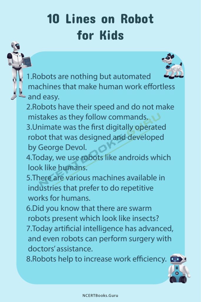 10 Lines on Robot for Students and Children in English - NCERT Books