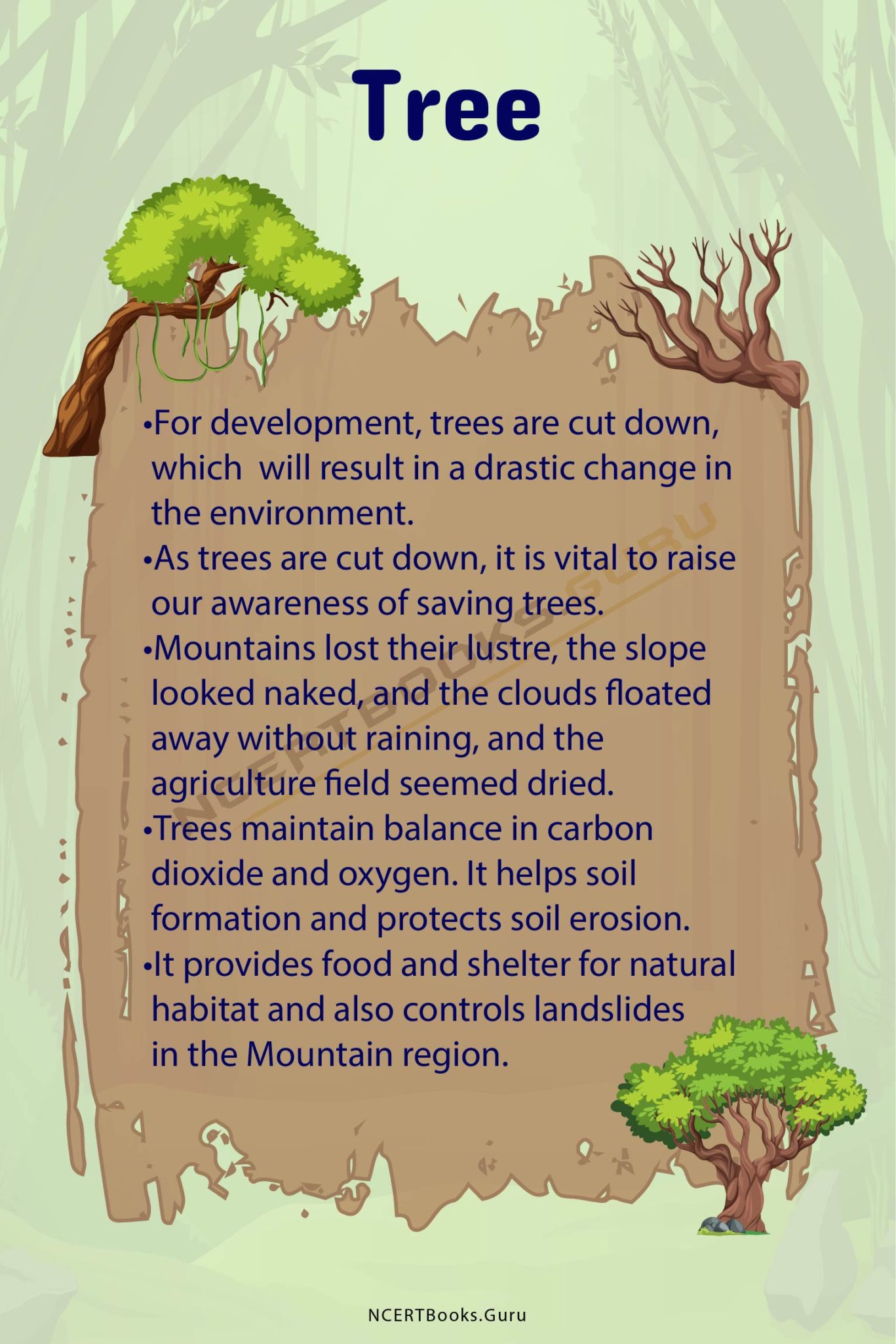 10 Lines on Tree for Students and Children in English - NCERT Books