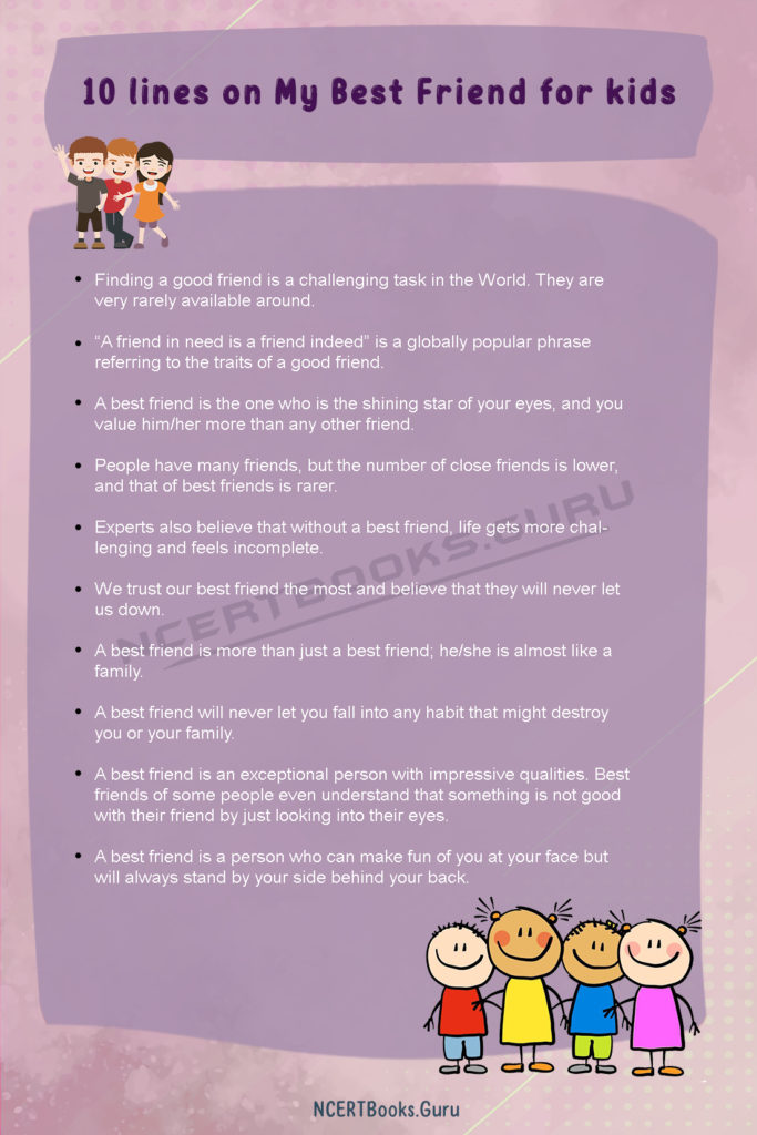 10 Lines on My Best Friend for Students and Children in English - NCERT ...
