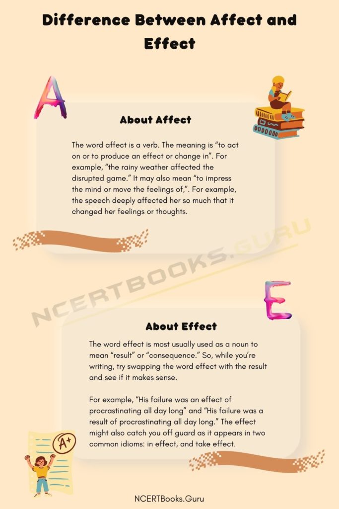 Difference Between Affect and Effect & Their Similarities - NCERT Books