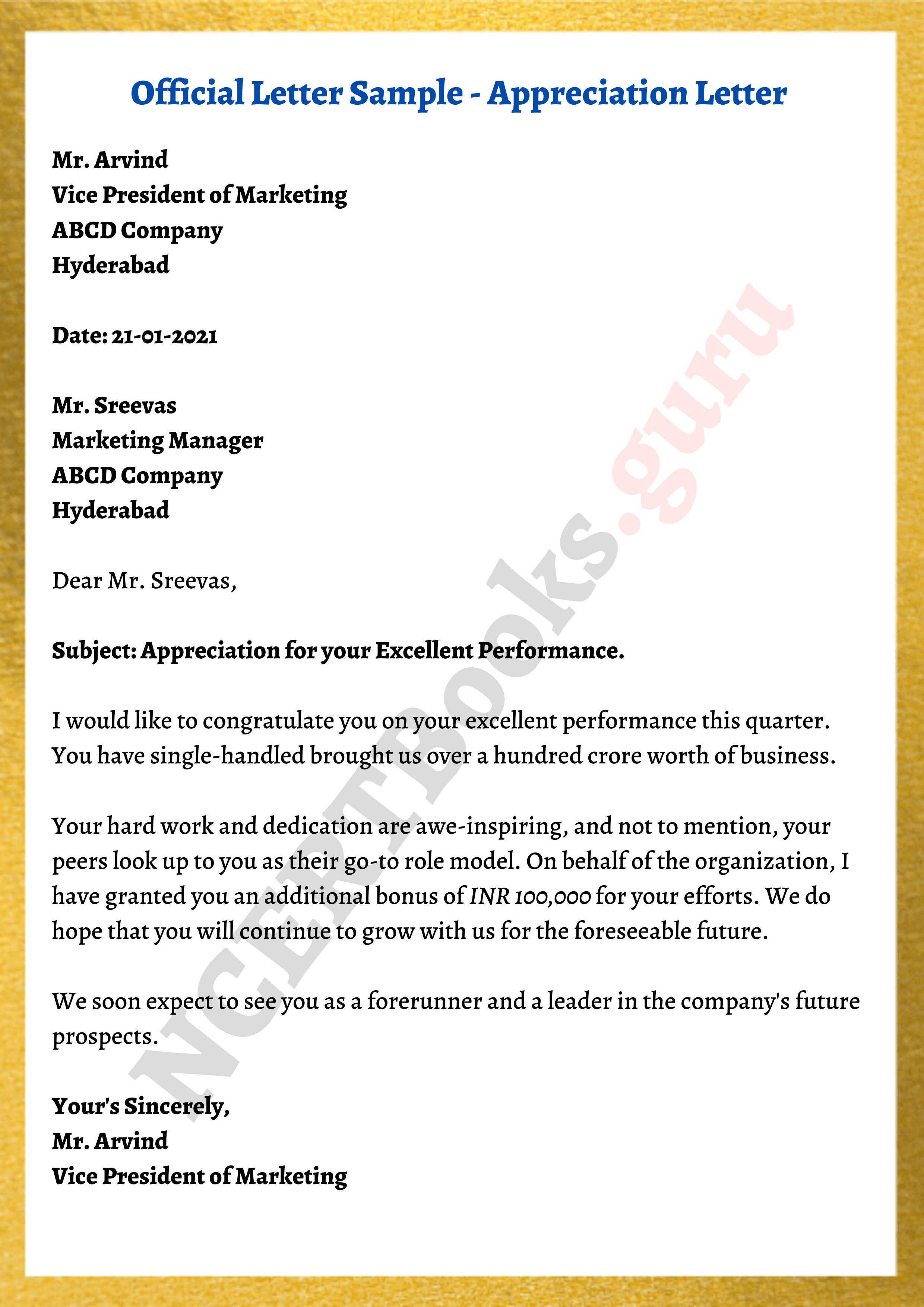 Write An Official Letter