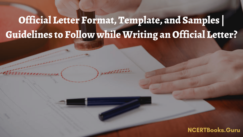 Official Letter Format and Samples | How to Write a Formal Official Letter?