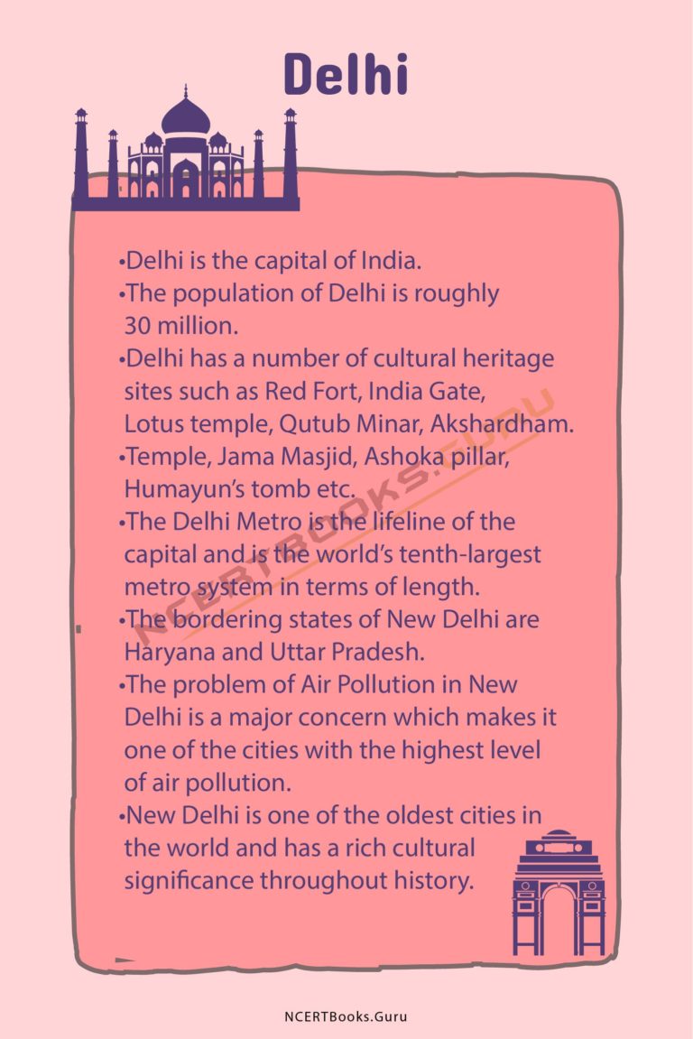 10 Lines on Delhi for Students and Children in English - NCERT Books