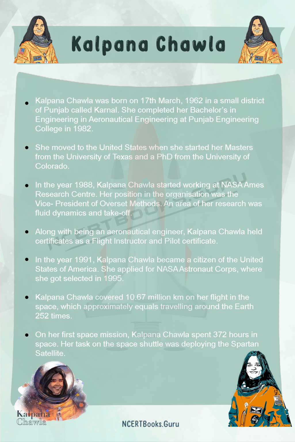 10 Lines on Kalpana Chawla for Students and Children in English - NCERT ...