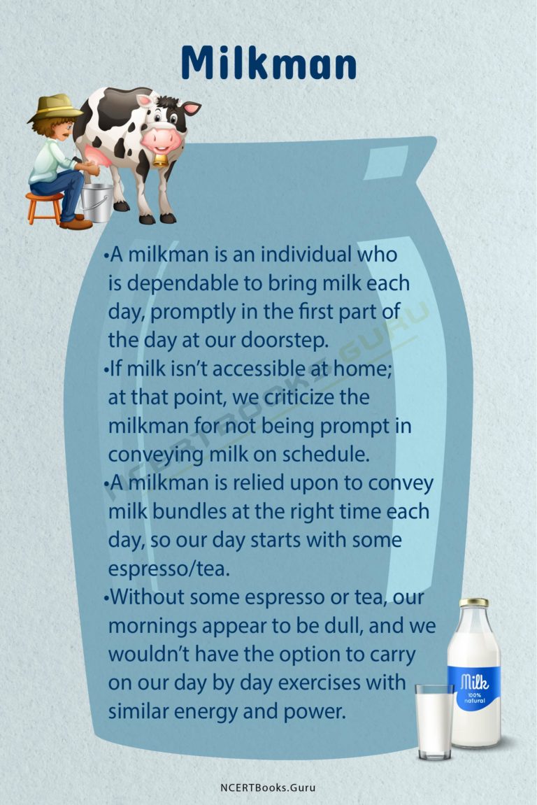 10 Lines on Milkman for Students and Children in English - NCERT Books