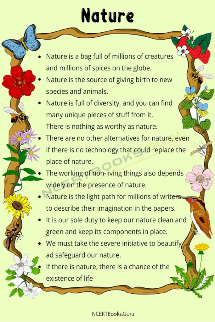 10 Lines on Nature for Students and Children in English - NCERT Books