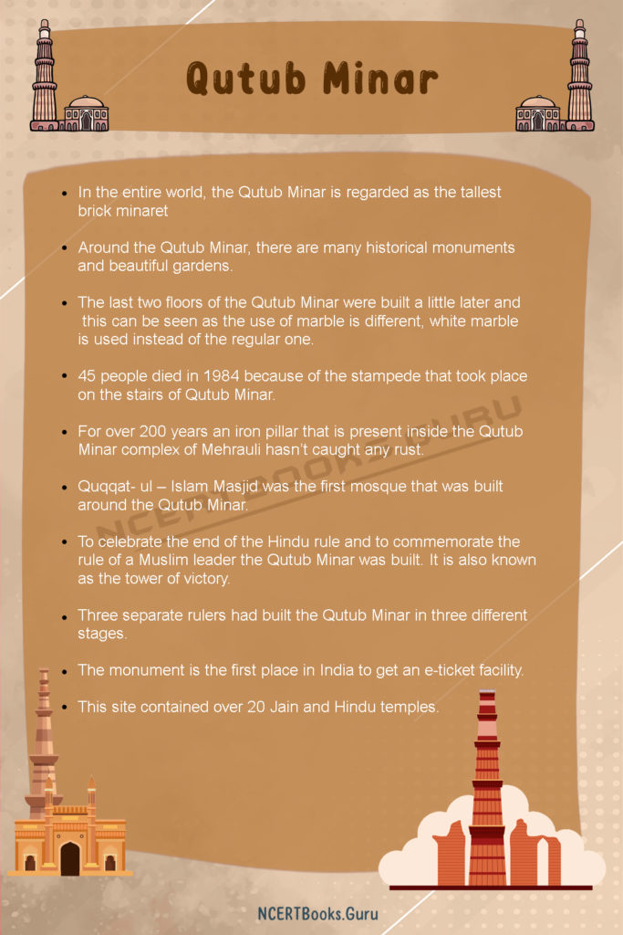 10 Lines on Qutub Minar for Students and Children in English - NCERT Books