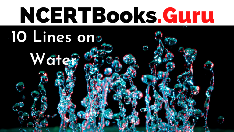 10 Lines on Water for Students and Children in English - NCERT Books