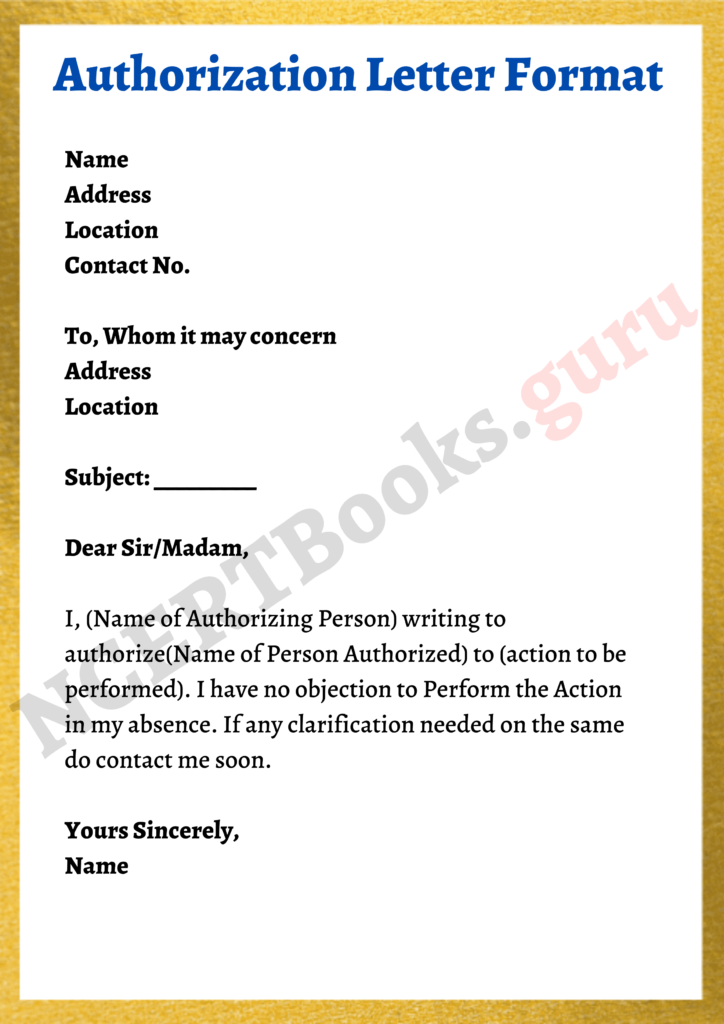 Authorization Letter Template, Samples | How to write an Authorization ...