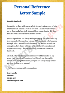 Character Reference Letter Format, Samples | Tips for Character ...