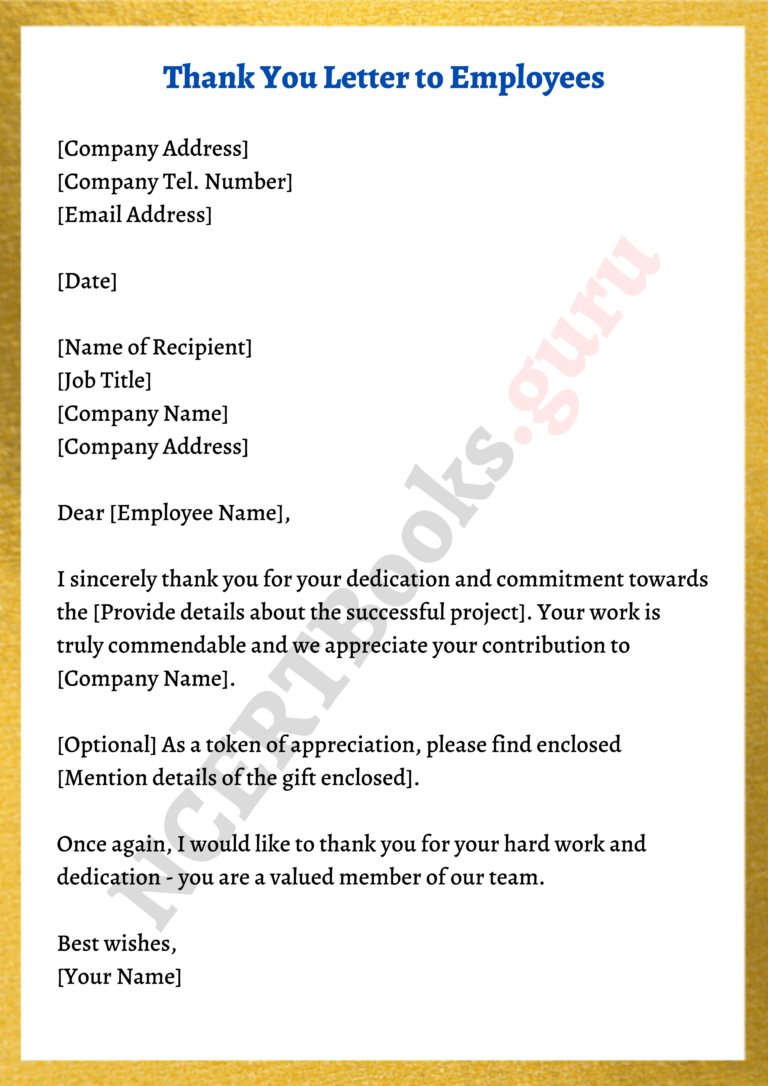 Thank You Letter Format & Samples for Interview, Employees, Friend, etc.